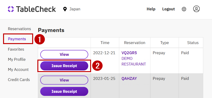 Issuing e-Receipts – Help Center for Diners