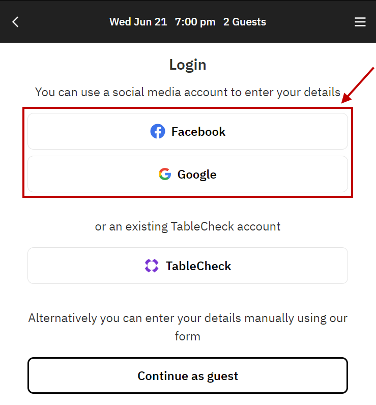 Connecting Social Media Accounts to Your TableCheck Account – Help ...
