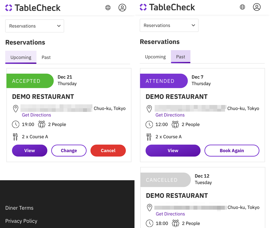 How to Check Your Reservation History – Help Center for Diners